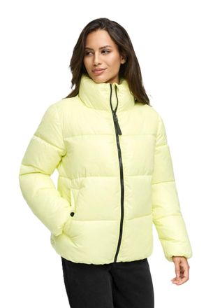 Marikoo Damen Winterjacke (S-3XL) - gesteppt, hochschlie&szlig;ender Kragen, leicht - N071 - PastelYellow Gr&ouml;&szlig;e XL - Gr.XL