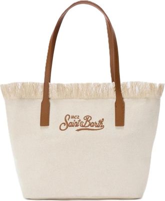 MC2 Saint Barth Femme, Sacs, Beige, Taille: ONE Size City Bag Mid Fringe Shoulder Bag