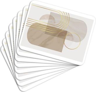 MG Design Mg Design Lot de 8 Sets de Table en li&egrave;ge - Abstract Shapes 4 - 30 &times; 40 cm - r&eacute;sistants &agrave; la Chaleur, faciles &agrave; Nettoyer