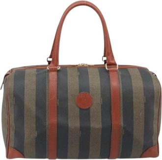 Fendi Sac boston vintage pequin Pre-owned - Femme - Pre-owned - Brun - Taille: ONE Size