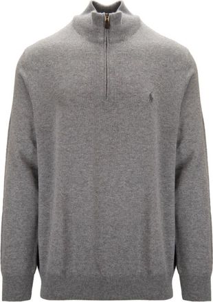 Ralph Lauren Homme, Pulls, Gris, Taille: XL Pull Col Roul&eacute; Demi-Zip