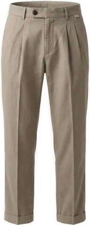 40weft 40Weft, Homme, Pantalons, Beige, Taille: L Pantalon Chino Double Pince Coupe Carotte