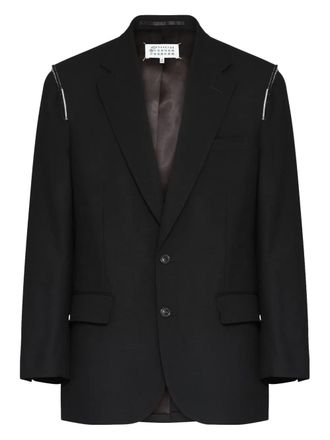 Maison Margiela blazer &agrave; d&eacute;tail d&eacute;paules - Noir