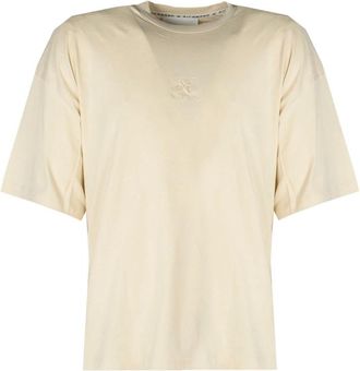 John Richmond Homme, Tops, Blanc, Taille: XL T-shirt élégant à col rond