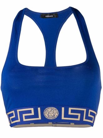 Versace Greca Border bralette - Blau
