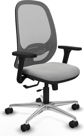 Piqueras y Crespo Hoher Arbeitsstuhl mit 3D-Armen, h&ouml;henverstellbare Lendenwirbelst&uuml;tze, ausgestattet mit Syncro/Translack und Schneideschaum, mit Rollen von 65 mm, Nyl