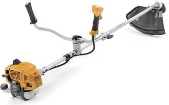 STIGA Sports Motorsense BC 330 AB: 25,4 cm&sup3;, 0,7 kW, 43 cm Schnittbreite, zerlegbarer Schaft, Duplexgriff, Einzelgurt, Tap&Go-Trimmerkopf, 255 mm Messer f&uuml;r