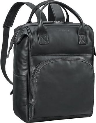 STILORD Sia Premium Femme Sac À Dos En Cuir Grand - Sac Á Dos Multifonctionnel En Cuir Véritable Pour Ordinateur Portable 15 15,3 Pouces - Sac À Dos Avec Poch