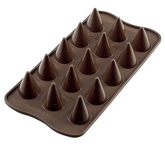 Silikomart | SCG20 Moule en Silicone pour chocolats CONO, antiadh&eacute;sif, 15 chocolats, paquet de 1 Moule pour sucreries, Easy Choc, &Oslash; 26 h 28 mm, Made in Italy, Ma