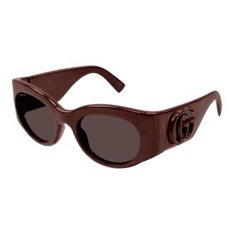 Gucci Wrap-round Sonnenbrille - - Accessories - Damen - Braun - 53 MM