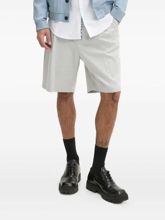 HUGO BOSS short à design plissé - Gris