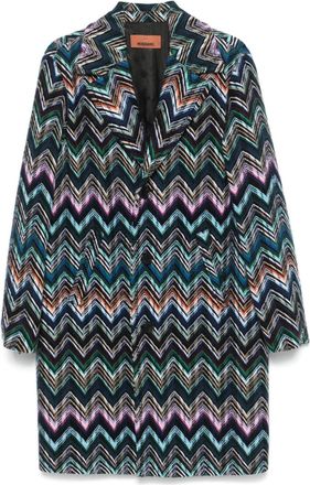 Missoni Mantel mit Zickzackmuster - Blau