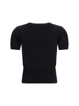 Vivienne Westwood Womens Bea Top Black Cotton Cashmere Tops