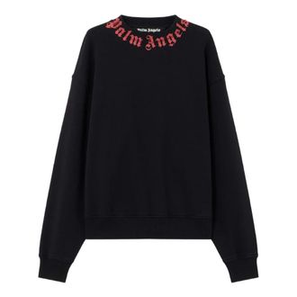 Palm Angels Regular Crew Sweatshirt - - Sweatshirts & Hoodies - Herren - Schwarzk - XS