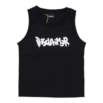Disclaimer W Logo Tank - - Tops - Damen - Schwarzk - L