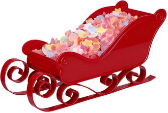 Amosfun Weihnachtsschlitten Deko Schlittenanh&auml;Nger Miniatur Weihnachtsbaum-Schmuck Kunststoff Schlitten-Ornament F&uuml;R Weihnachtsdeko Und Partydekoration 11X4.7