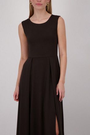 Monari Maxikleid Kleid uni Regular fit mit Schlitzen