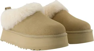 UGG Womens Tazzelle Boots - Ugg Leather Beige Calfskin Shoes
