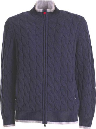 Kiton Pull Col Rond - Bleu