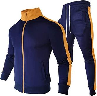 Generic Surv&ecirc;tement surdimensionn&eacute; pour homme - Surv&ecirc;tement de sport en coton - Col montant - Veste de surv&ecirc;tement et pantalon de sport de football - Bloc de 