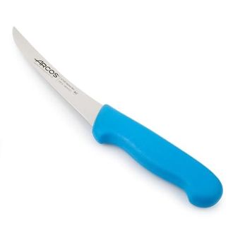 Arcos Couteau D&eacute;sosseur Lame Acier Inoxydable Nitrum 140 mm. Couteau Professionnel pour Viande. Manche Ergonomique Polypropyl&egrave;ne. S&eacute;rie 2900. Bleu