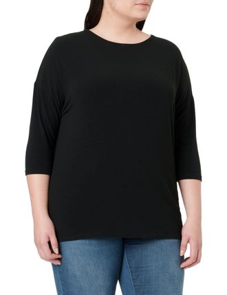 Only Carmakoma Only Carmakoma Damen Carlamour 3/4 Jrs Noos Top, Schwarz, EU L-50/52 Große Größen