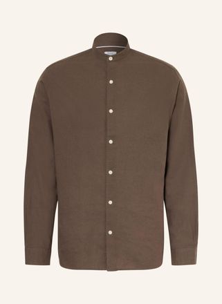 Paul Paul Hemd Comfort Fit Mit Stehkragen braun