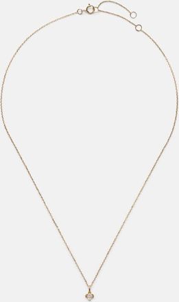 Stone and Strand Halskette Clover aus 14kt Gelbgold mit Diamanten