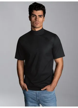 Trigema T-Shirt TRIGEMA T-Shirt mit Stehkragen (1-tlg)