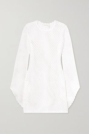 Chlo&eacute; Mini-robe En Coton Crochet&eacute; - Blanc