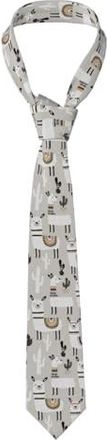 Generic Cravate Pour Homme Cactus Lama Dessin&eacute; &Agrave; La Main R&eacute;glable Men Tie Formelle Cravate Pour Affaires &Eacute;v&eacute;nements Mariage