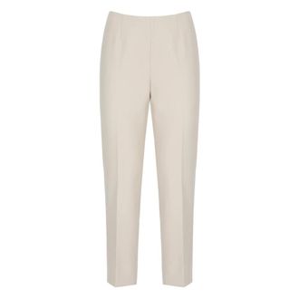 PESERICO Femme, Pantalons, Blanc, Taille: 34 FR Pantalon Cigarette en Tissu Technique Double