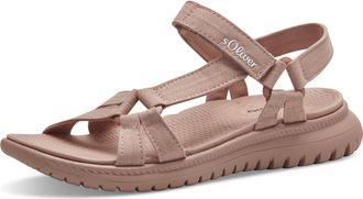 s.Oliver Damen Sandalen flach mit Dicker Sohle Bequem, Rosa (Old Rose), 42 EU