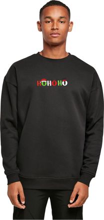 Merchcode Merchcode Mens MP0009086-Christmas Ho Ho Ho Crewneck Hooded Sweatshirt, Black, L