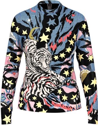 Marc Cain Langarmshirt mit Comic-Print - - Tops - Damen - Mehrfarbig - XS