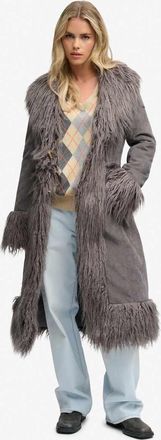 Superdry langer Afghan-Mantel in Cosmic Blue-Blau