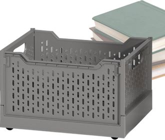 Generic Faltbarer Aufbewahrungskorb mit R&auml;dern - tragbarer Multifunktionsbeh&auml;lter f&uuml;r Schlafs&auml;le | Organizer f&uuml;r B&uuml;cher und Ordner, Aufbewahrungskorb Sundries