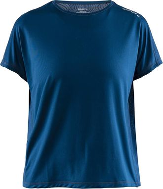 Craft Damen Eaze Ss Ringer Tee T-Shirt, Nox, Gr&ouml;&szlig;e S