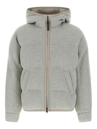 Brunello Cucinelli Blouson Rembourré - Argent