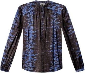 Isabel Marant Blouse Laraya en satin de soie imprim&eacute;e