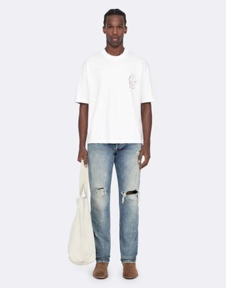 AllSaints Roller Kurzarmshirt mit Rundhalsausschnitt in Optikwei&szlig;