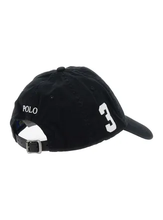 Polo Ralph Lauren Mens Baseball Cap Black Cotton Hat