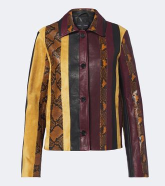 Proenza Schouler Veste Sirine en cuir &agrave; rayures