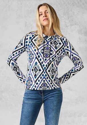 Cecil Langarmshirt mit Tunnelzugband am Kragen