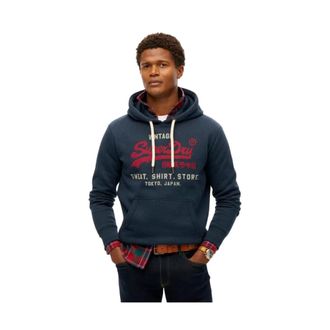 Superdry Homme, Sweatshirts et sweats &agrave; capuche, Bleu, Taille: S SweaT-shirts &agrave; capuche