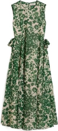 Max Mara Femme, Robes, Vert, Taille: 40 FR Robe Maxi Sans Manches en Ramie