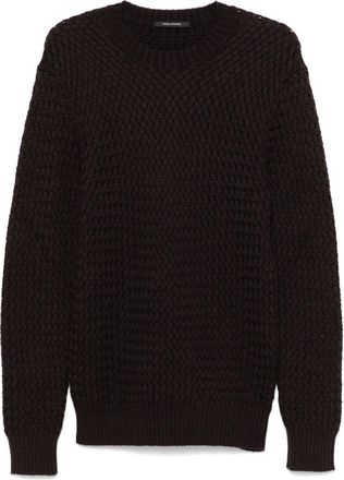 Tagliatore Pullover mit Webmuster - Braun