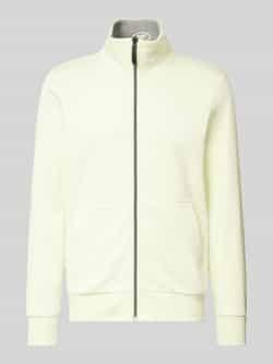 Tom Tailor Regular Fit Sweatjacke aus Baumwoll-Mix mit Stehkragen