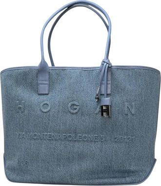 Hogan Femme, Sacs, Bleu, Taille: ONE Size Address Shopping Media Tessuto