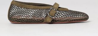 Alaia Mary Jane Mesh-Ballerinas mit verstellbarem Riemen und runder Spitze